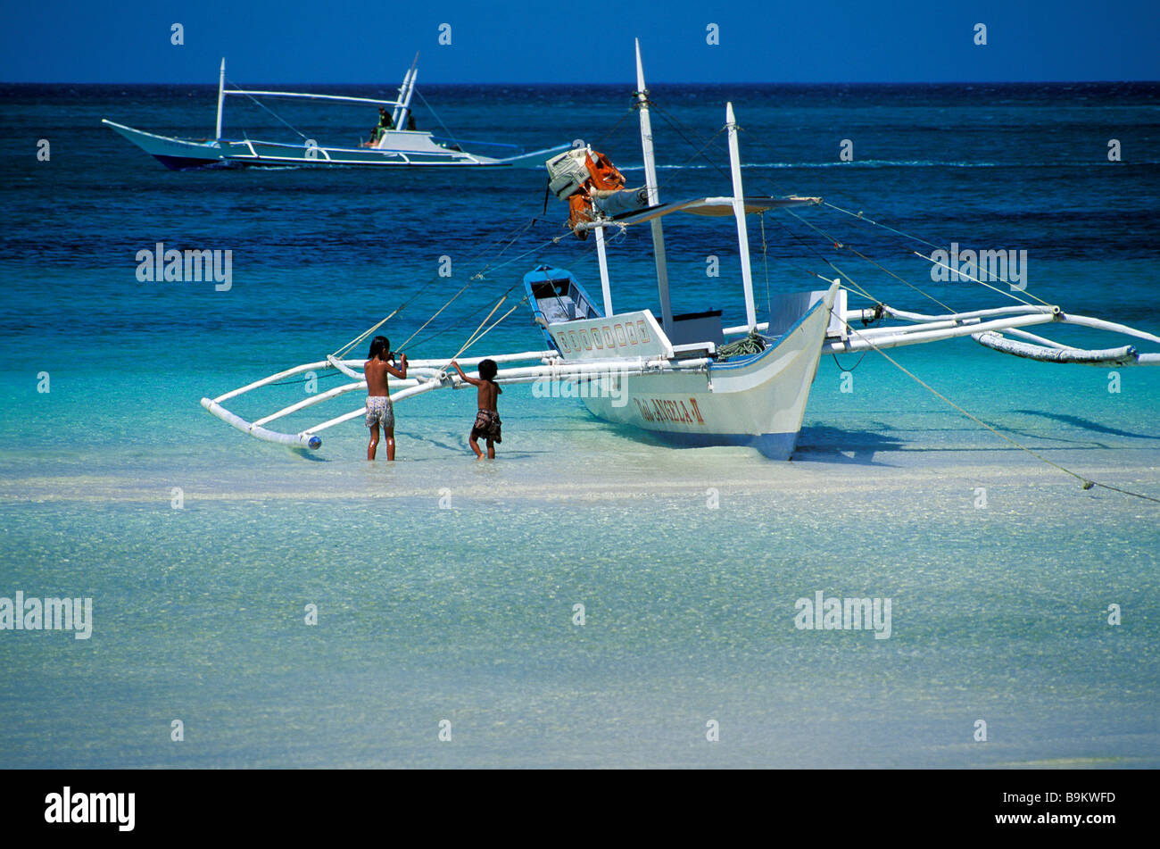 Philippines, Panay, Boracay island, Aklan Province, traditional ...