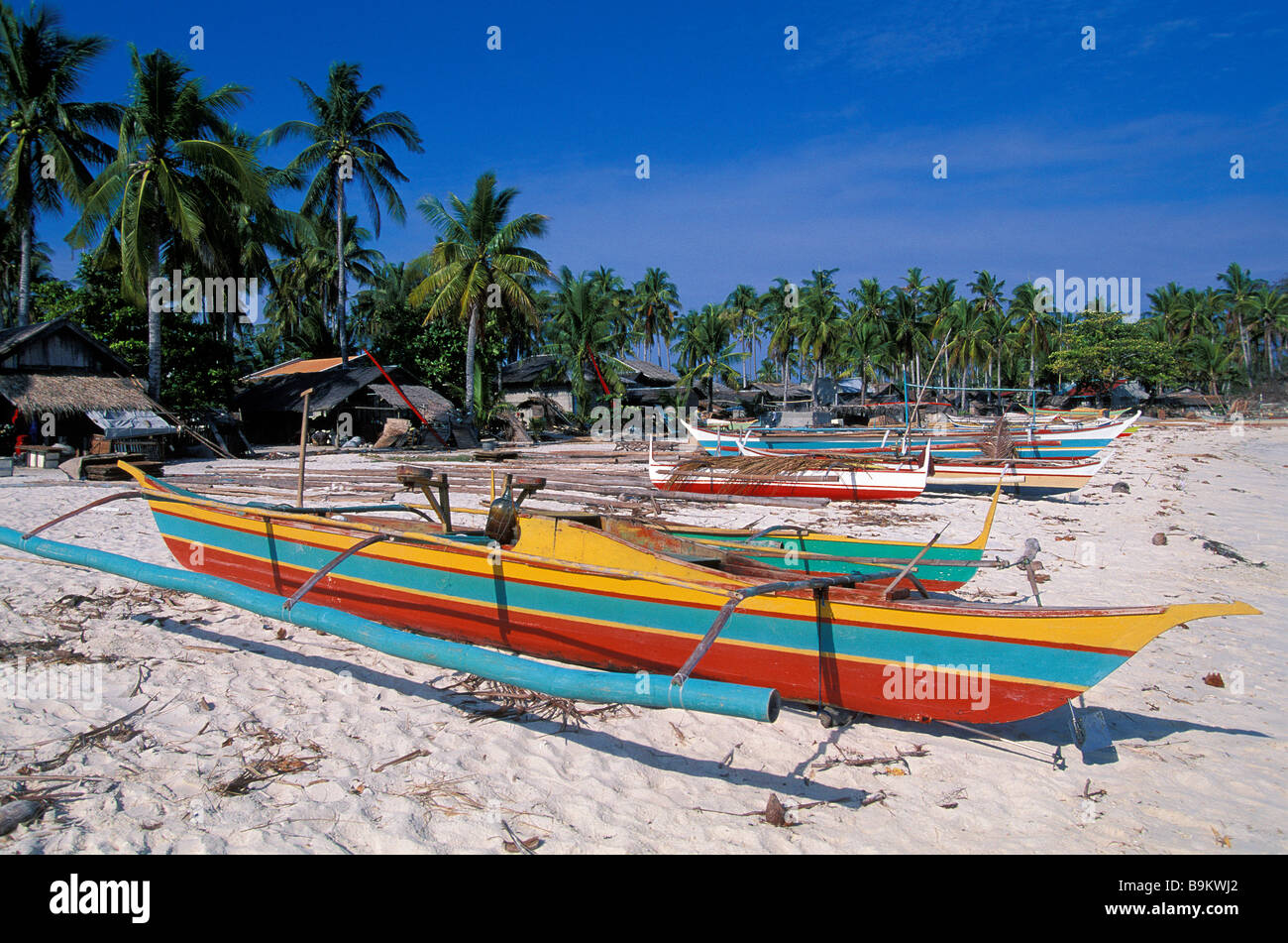 Philippines, Visayas Archipelago, Cebu, Malapascua island, outrigger ...