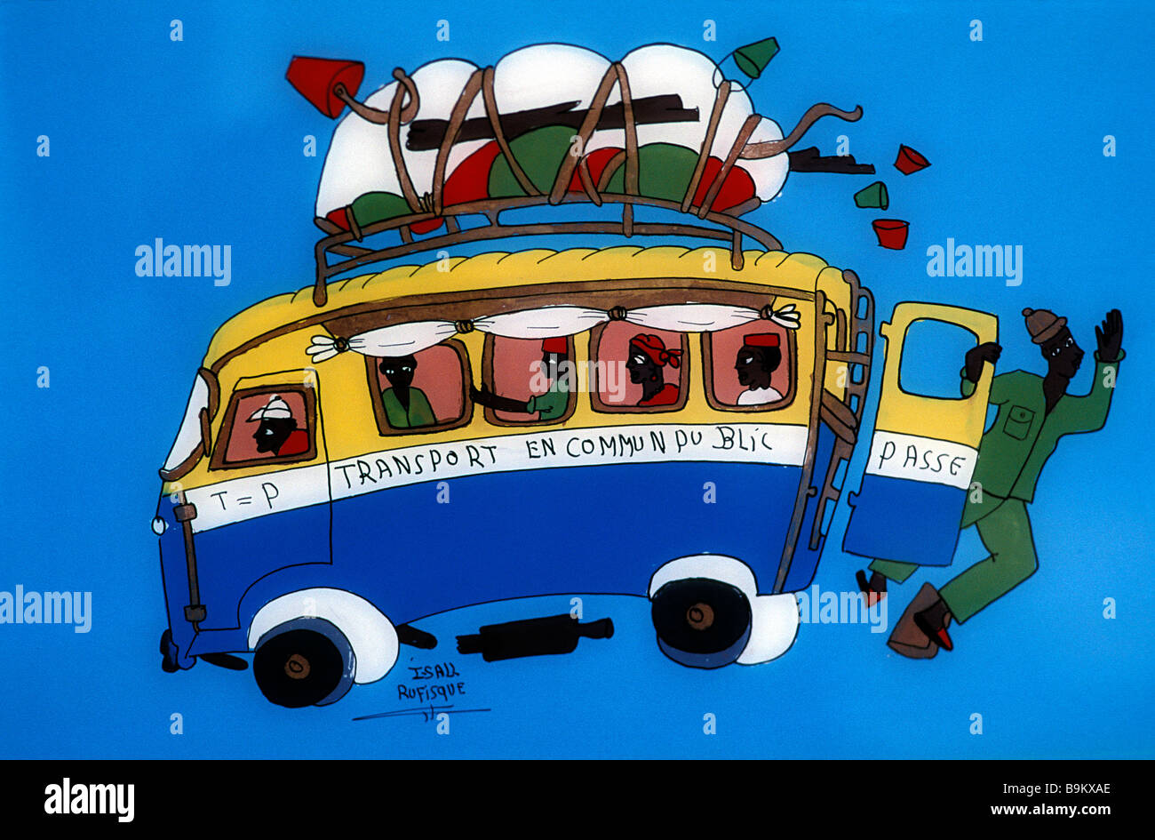 Senegal, traditionnal glass painting Stock Photo - Alamy