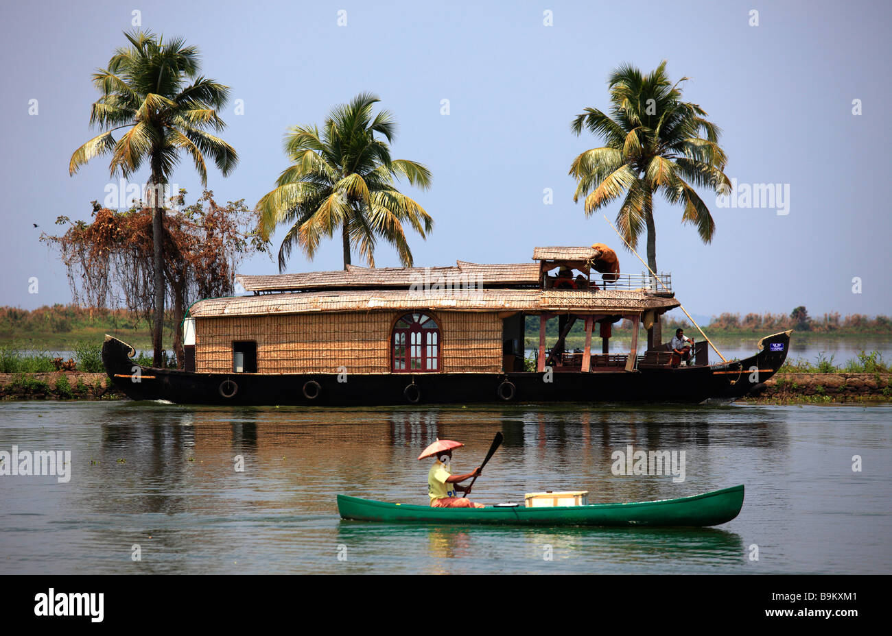 India Kerala Backwaters houseboat Stock Photo - Alamy