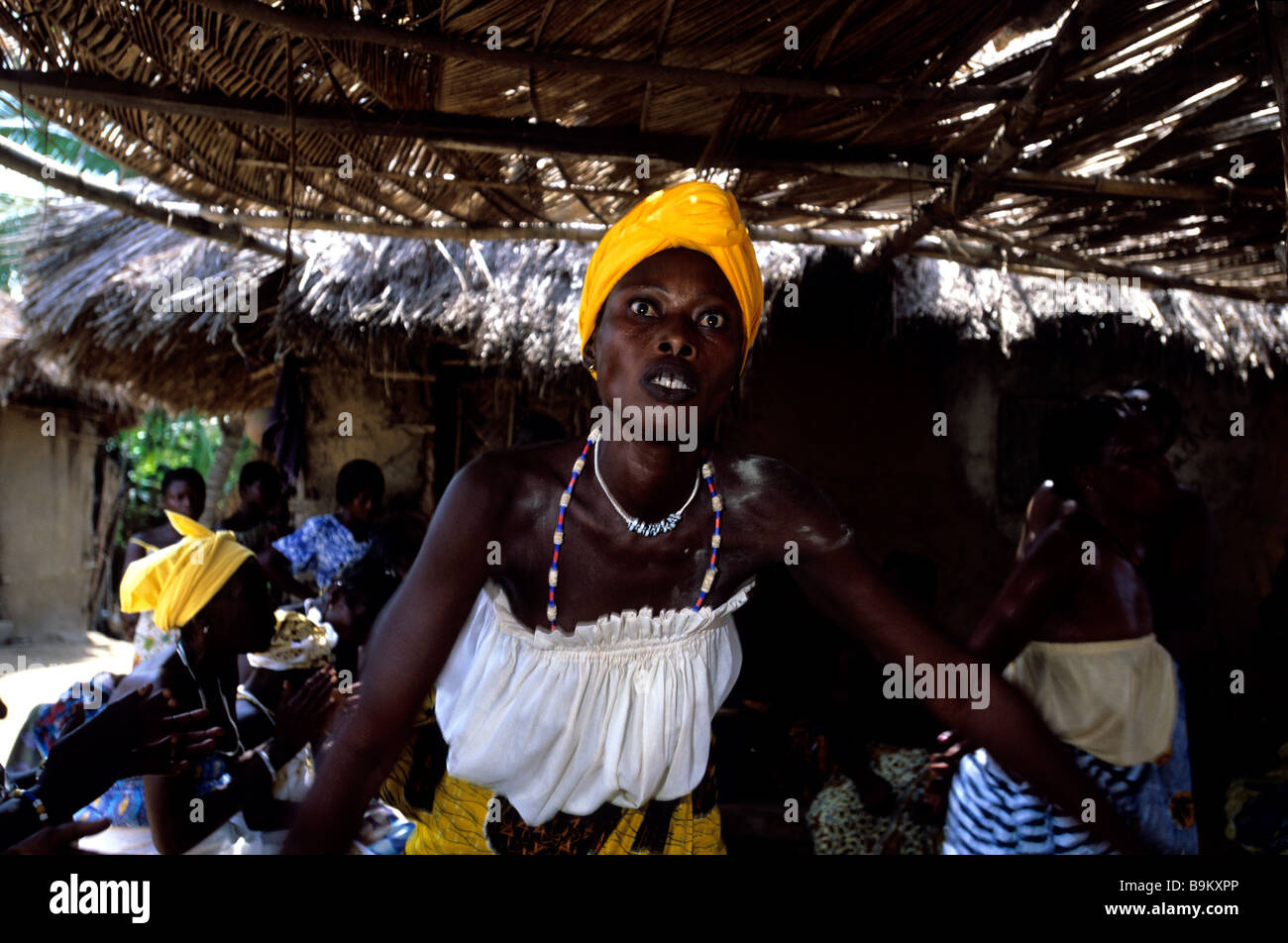 Benin, Mono County, Grand Popo, Tchamba Mami Convent, a vadounsi ...