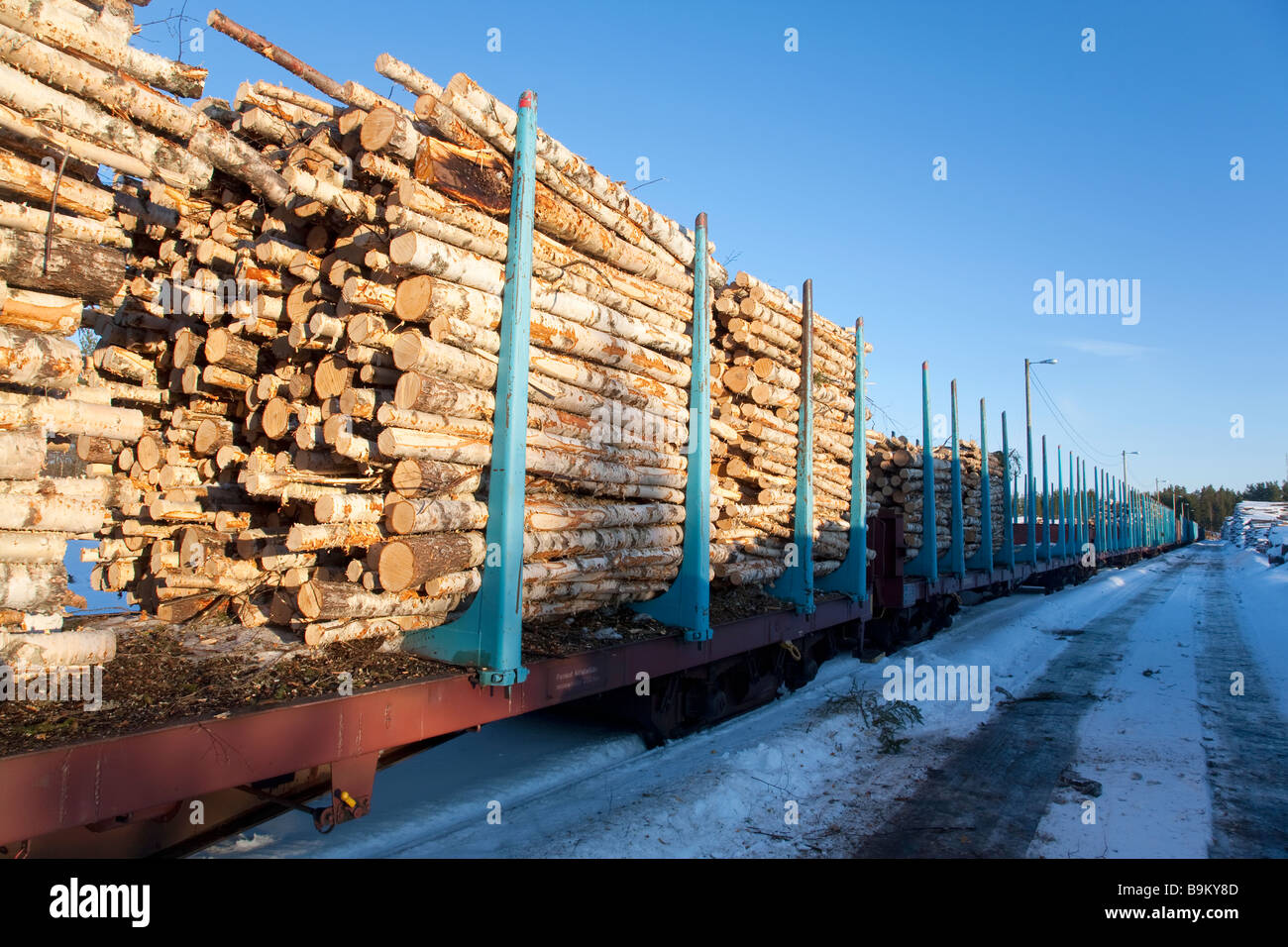 Logs train hi-res stock photography and images - Alamy