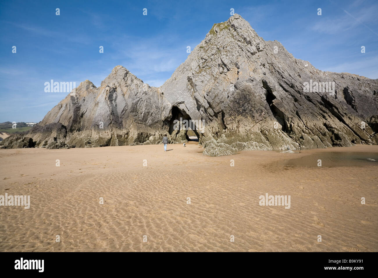 Blue pool bay gower peninsula hi-res stock photography and images - Alamy