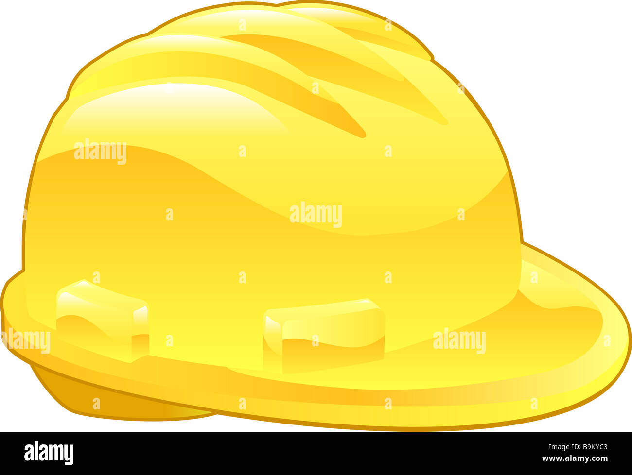 An illustration of a shiny yellow hard hat Stock Photo - Alamy