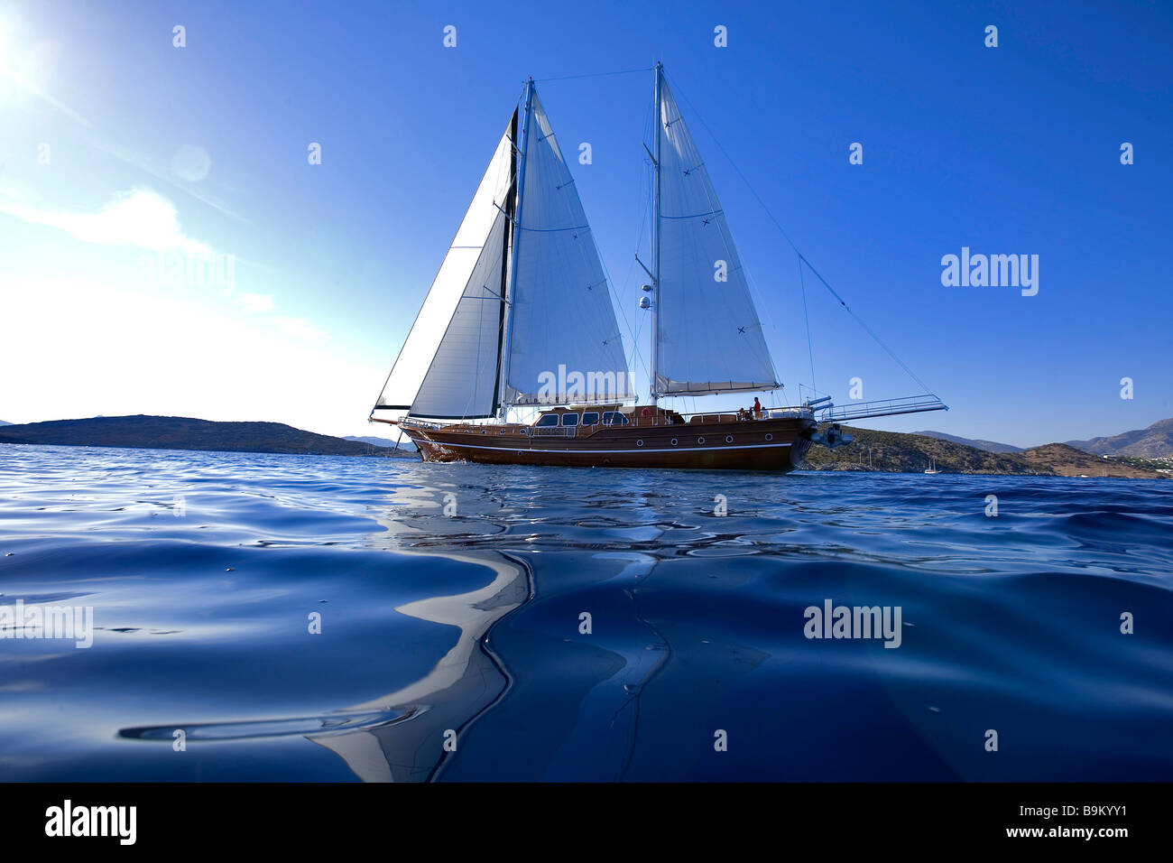 Turkey, Aegean coast, Bodrum, Lady Christa Gulet (traditional Turkish ...