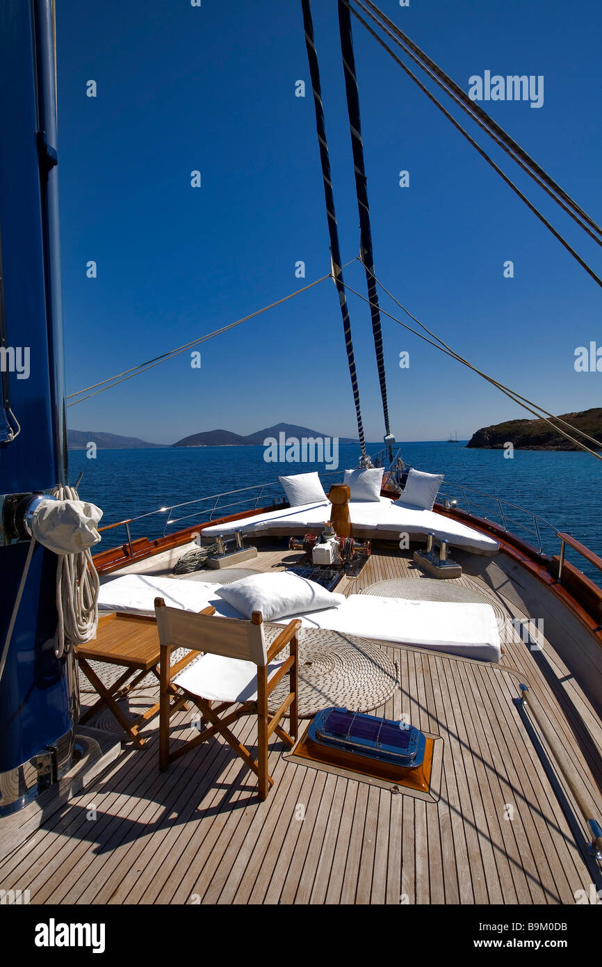 Turkey, Aegean coast, Xenos 3 Gulet (traditional Turkish sailing boat ...