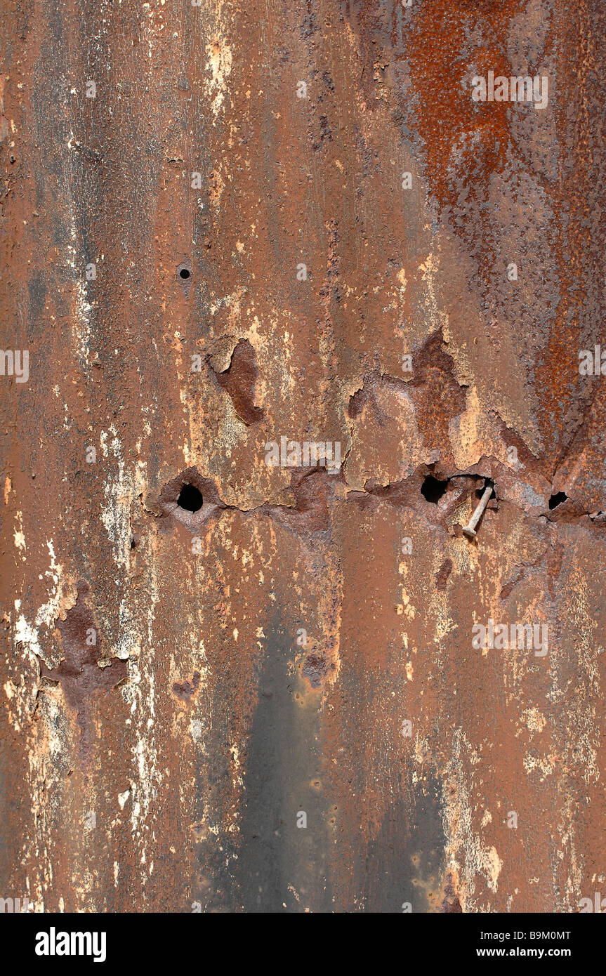 rust corrugated iron rusty detail of red textures and showing the ...