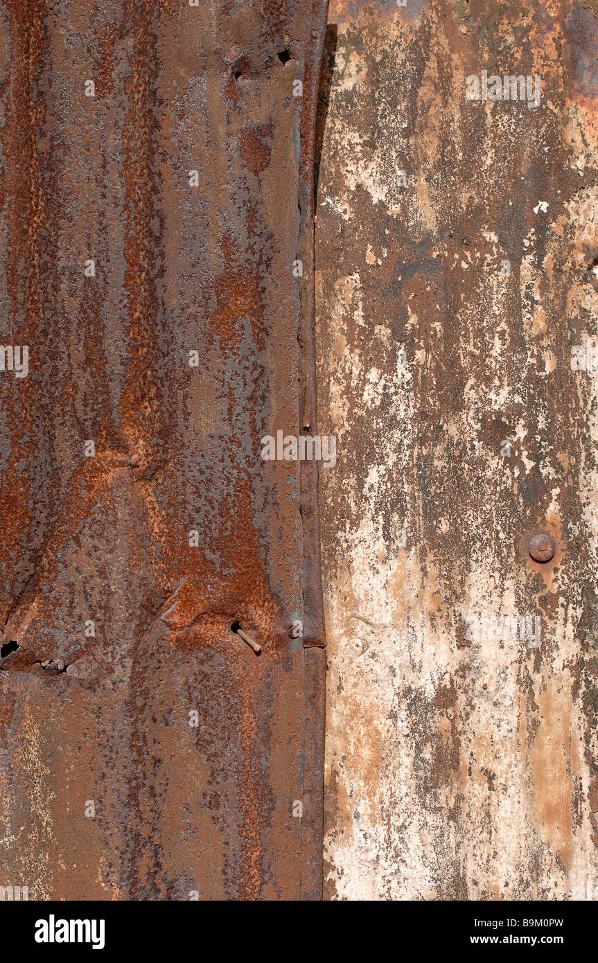rust corrugated iron rusty detail of red textures and showing the ...