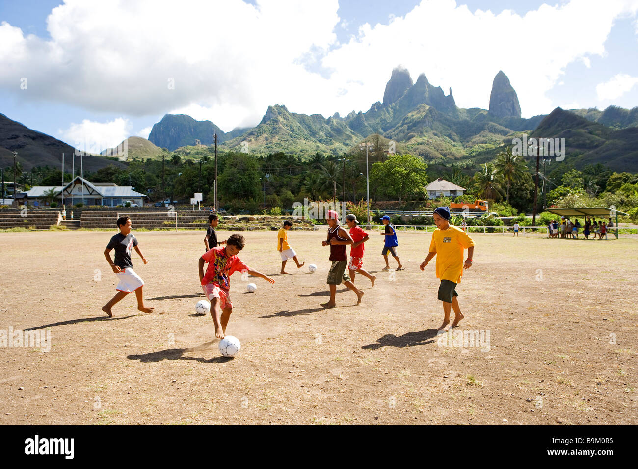 France, French Polynesia, Marquesas Archipelago, Ua Pu Island, Hakahau ...