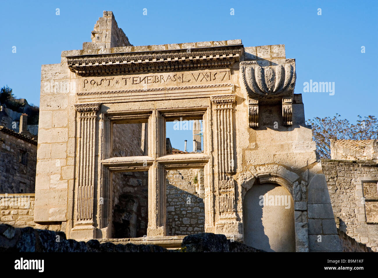 France, Bouches du Rhone, Les Baux de Provence village, labelled Les ...