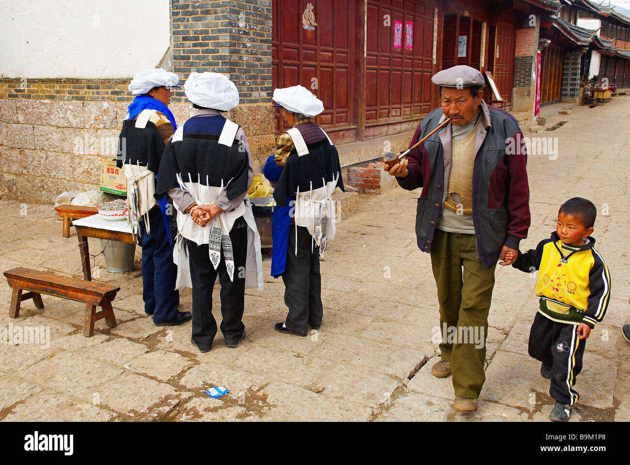 China, Yunnan province, Baisha village around Lijiang, people of the ...