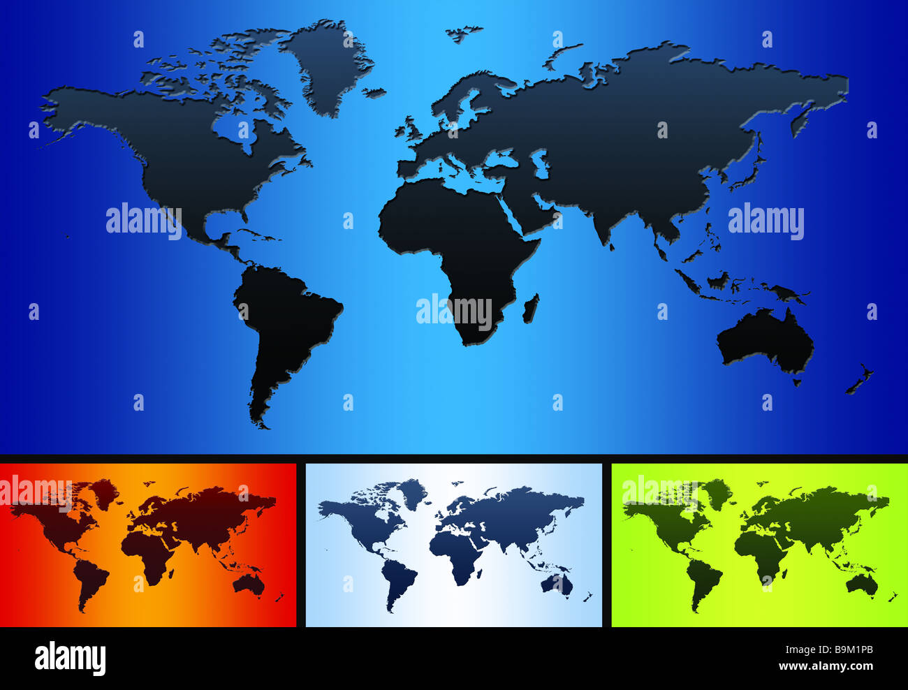 World map on a big screen Stock Photo - Alamy