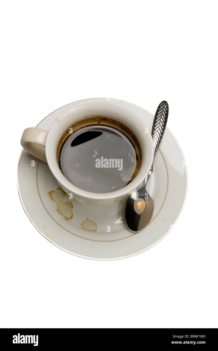 Old stale and cold cup of coffee Stock Photo - Alamy