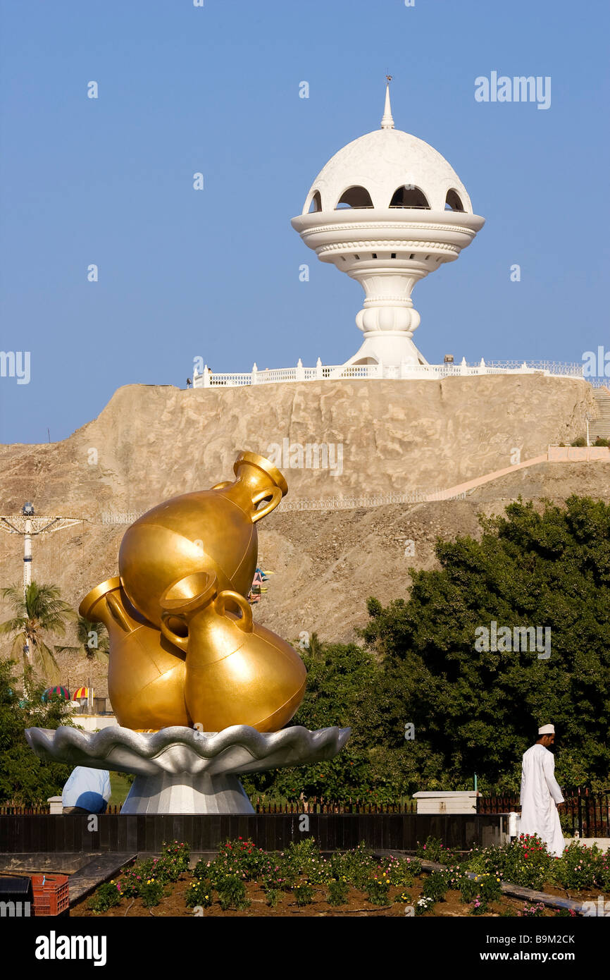 Oman Sultanate, Muscat, Riyam Park, monument in the shape of a giant ...