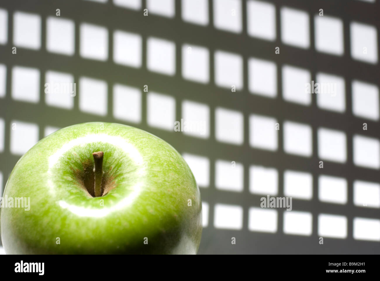 green apple - backgroung shadows Stock Photo - Alamy