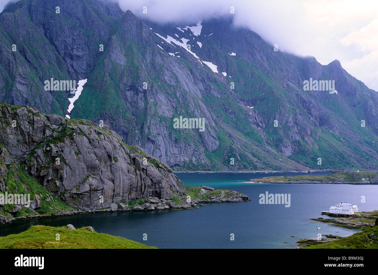 Norway, Nordland County, Lofoten Islands, Umstad, landscape Stock Photo ...