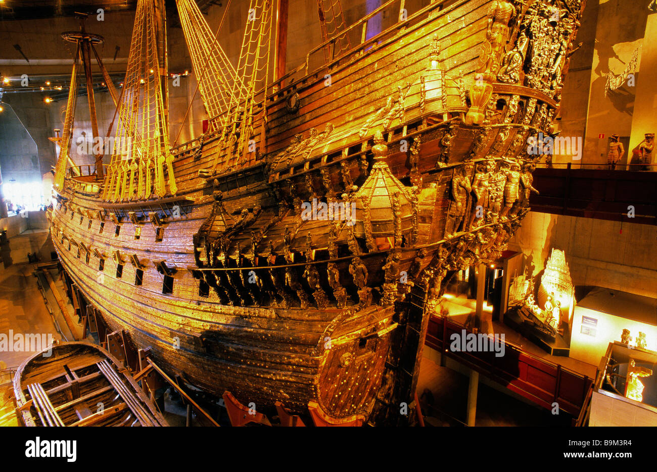 Sweden, Stockholm, Vasa Museum , 17th century Vasa Ship restored and ...