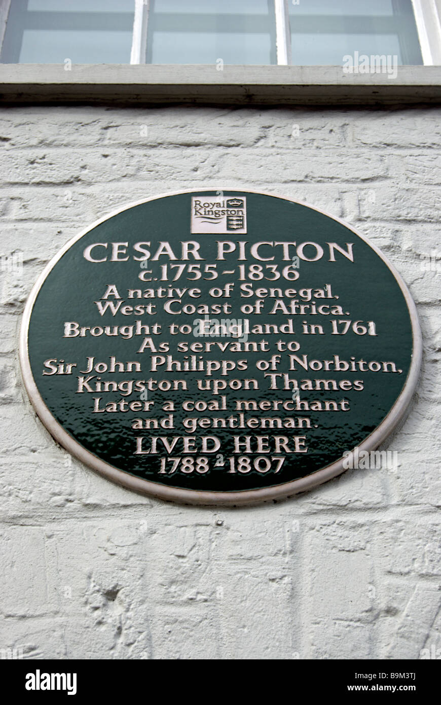 plaque marking a former home of cesar picton, a slave and servant who ...
