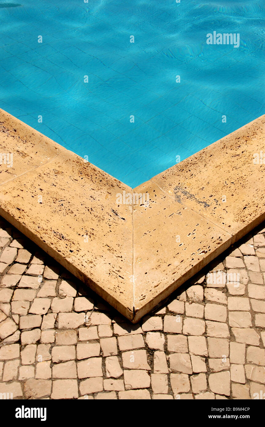 Abstract of a corner of a swimming pool Stock Photo - Alamy