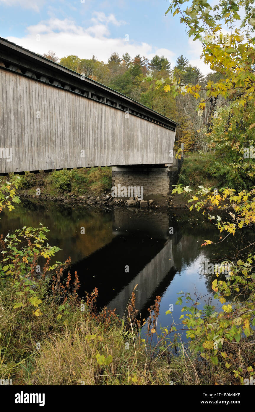 The Gorham covered bridge, built in 1842, is located in the Vermont ...