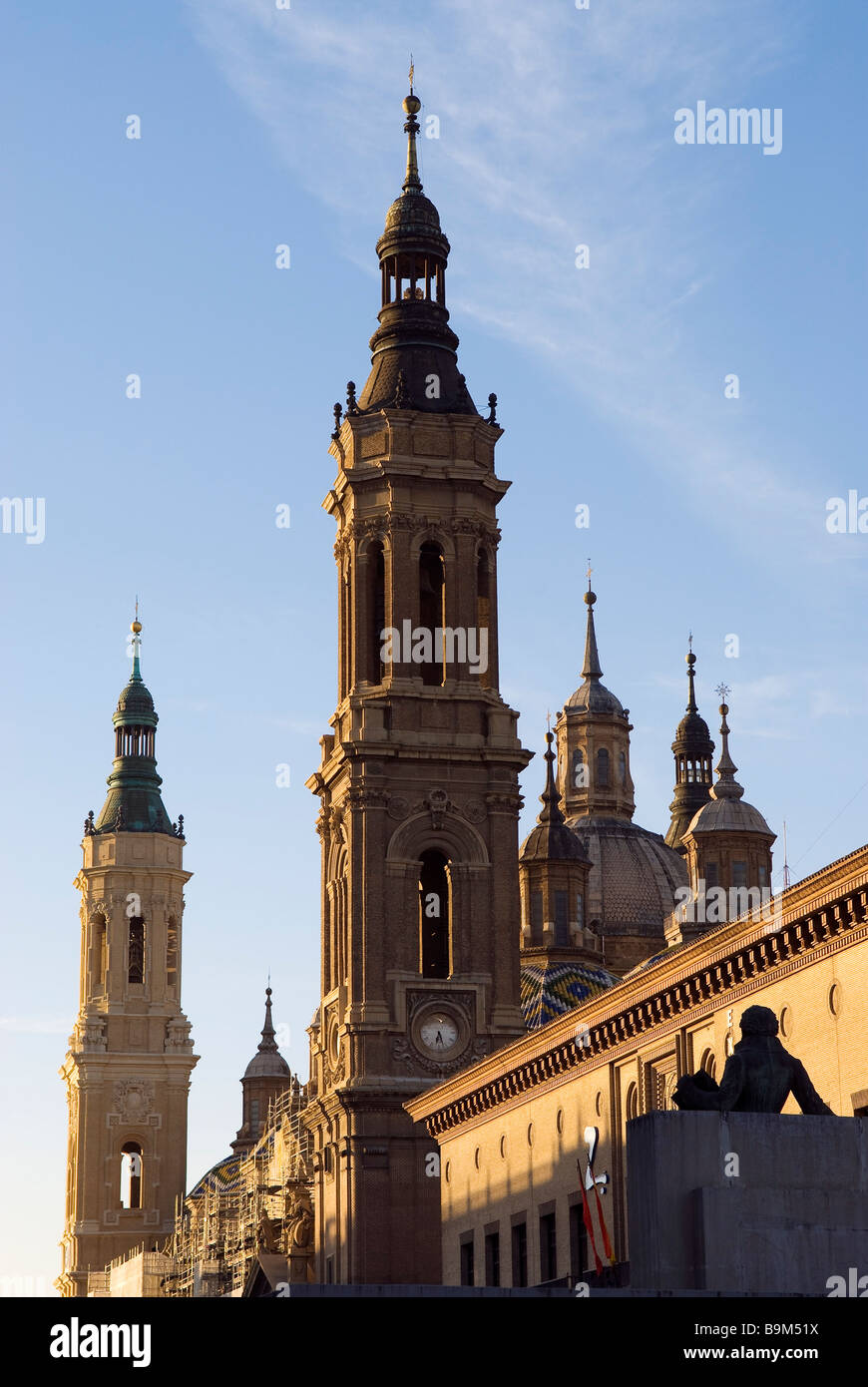 Spain, Aragon, Zaragoza, Basilica del Pilar (Our Lady of Pilar Stock ...