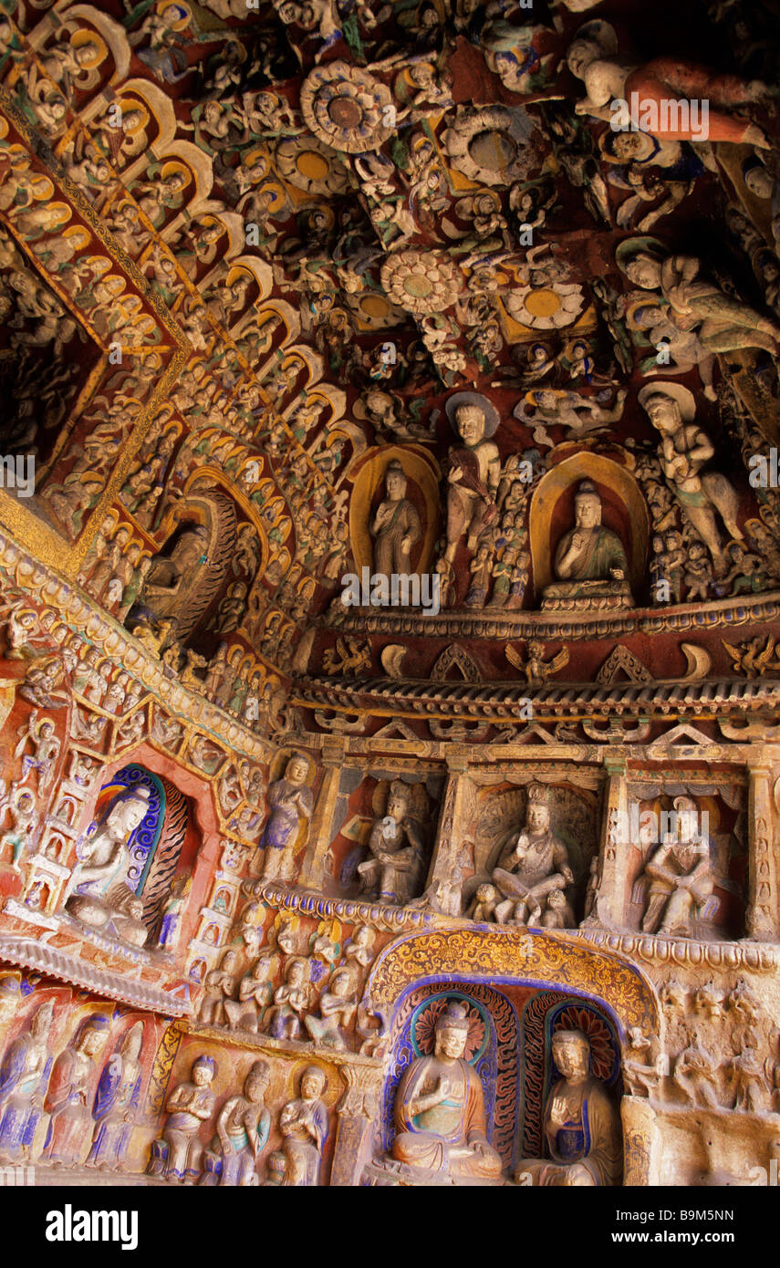 China, Shanxi province, Datong, Yungang caves classified World Heritage ...