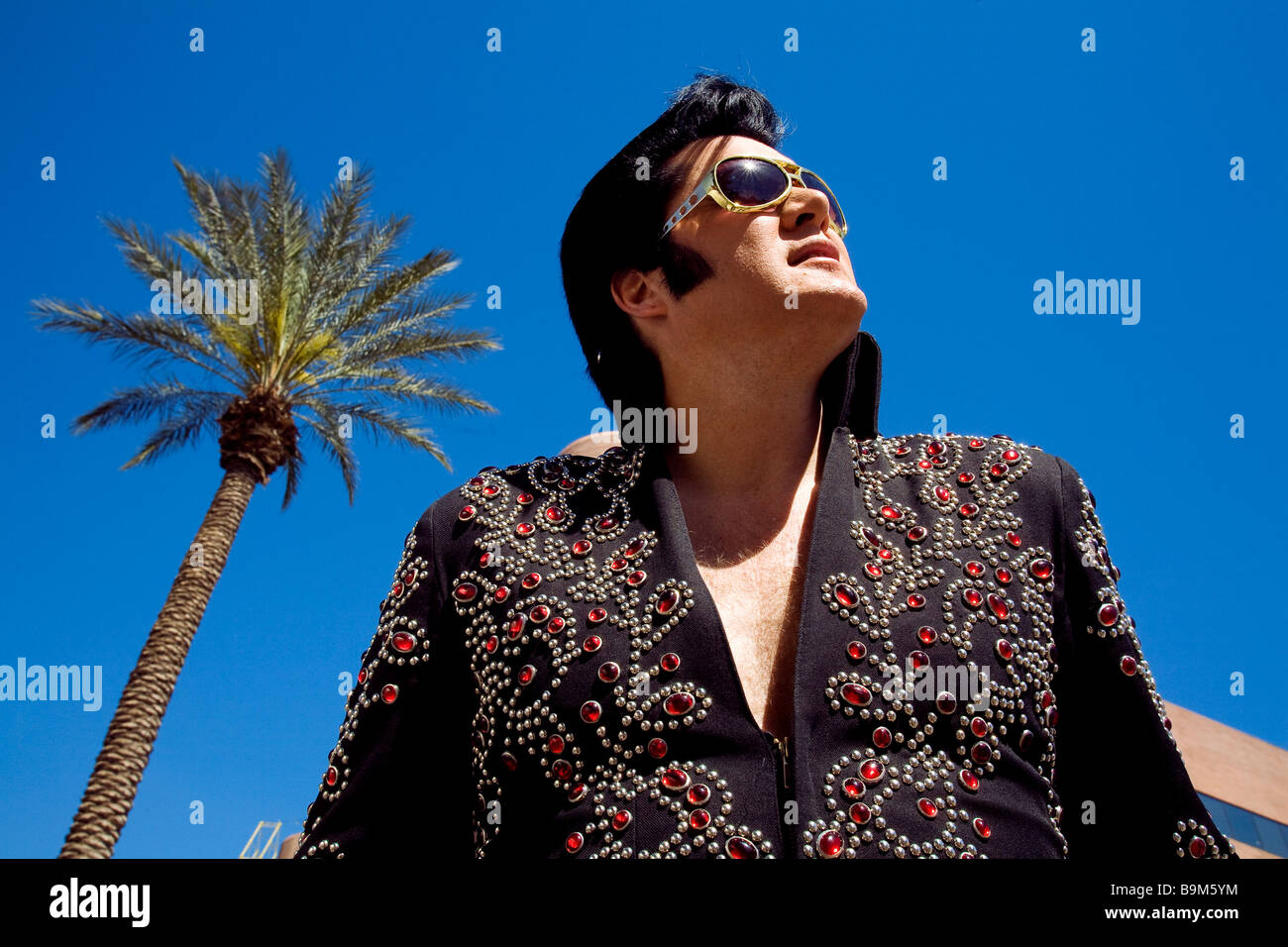 United States, Nevada, Las Vegas, The Strip, Elvis Presley look-alike ...