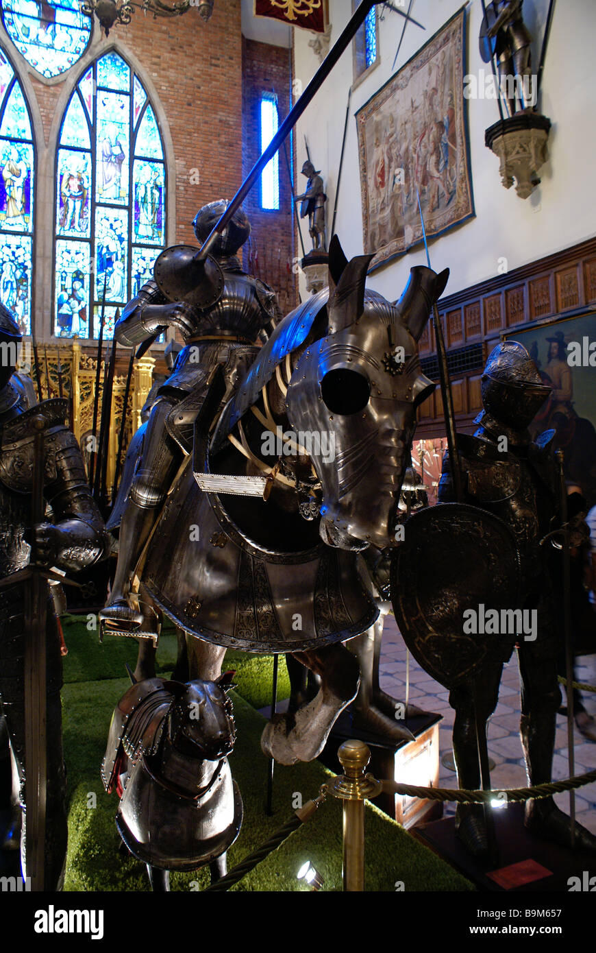 Knight armor in the museum from the Brennand Institute. Recife ...