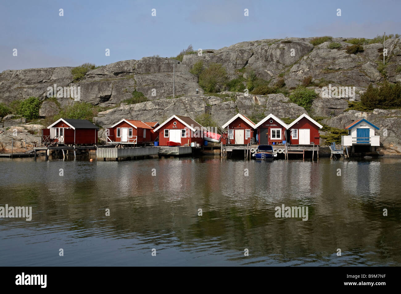 Fishing huts, Marstrand, Sweden Stock Photo - Alamy
