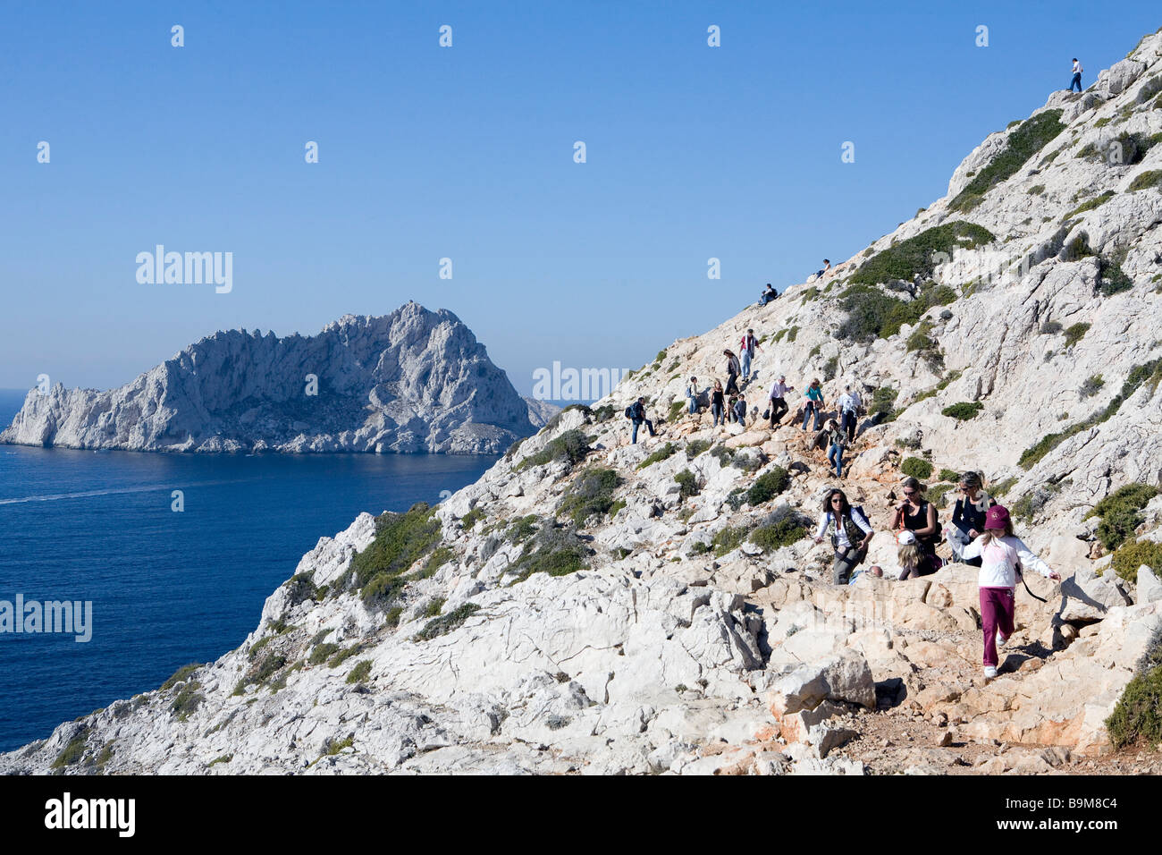 France, Bouches du Rhone, Marseille, from Callelongue the GR 98-51 ...