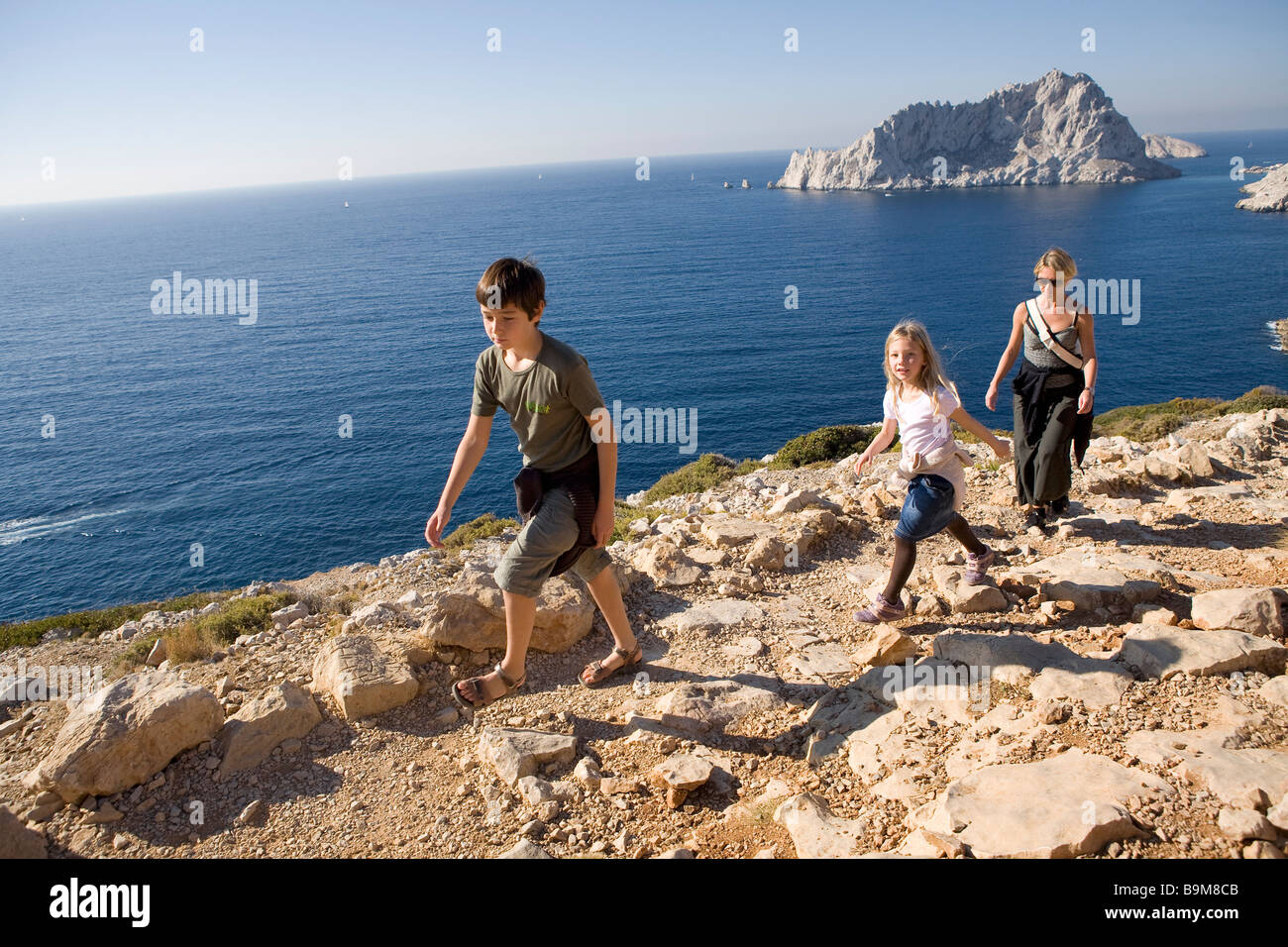 France, Bouches du Rhone, Marseille, hiking from Callelongue, the GR 98 ...