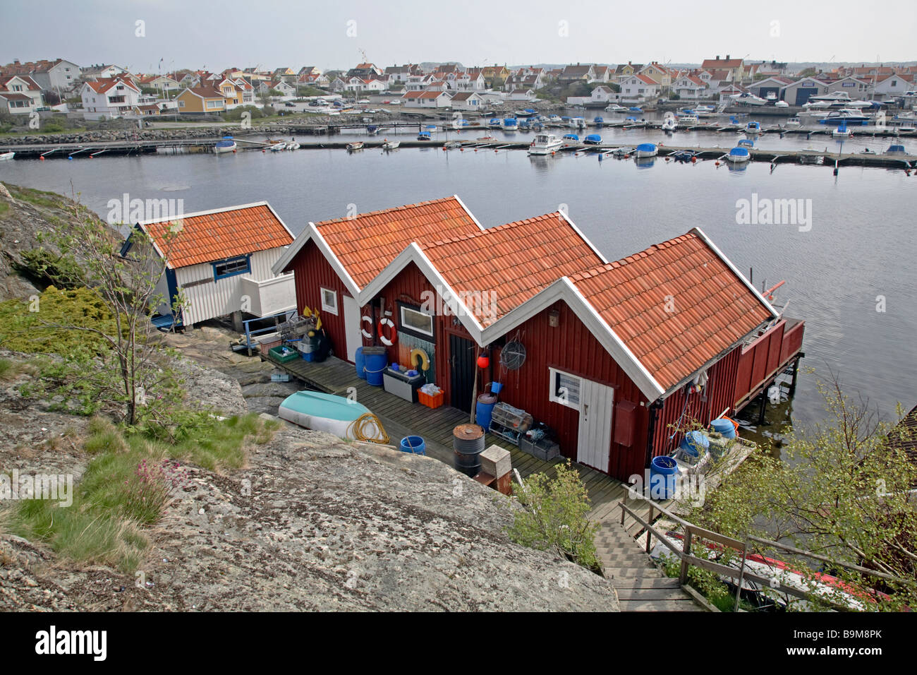 Fishing huts, Marstrand, Sweden Stock Photo - Alamy