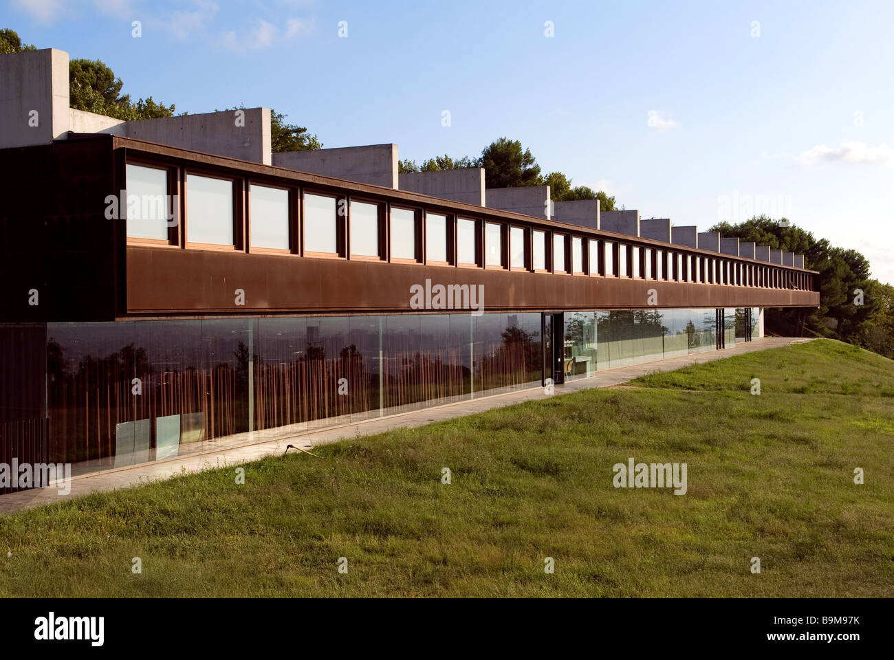Spain, Catalonia, Barcelona, Montjuic, the Botanical Institute by ...