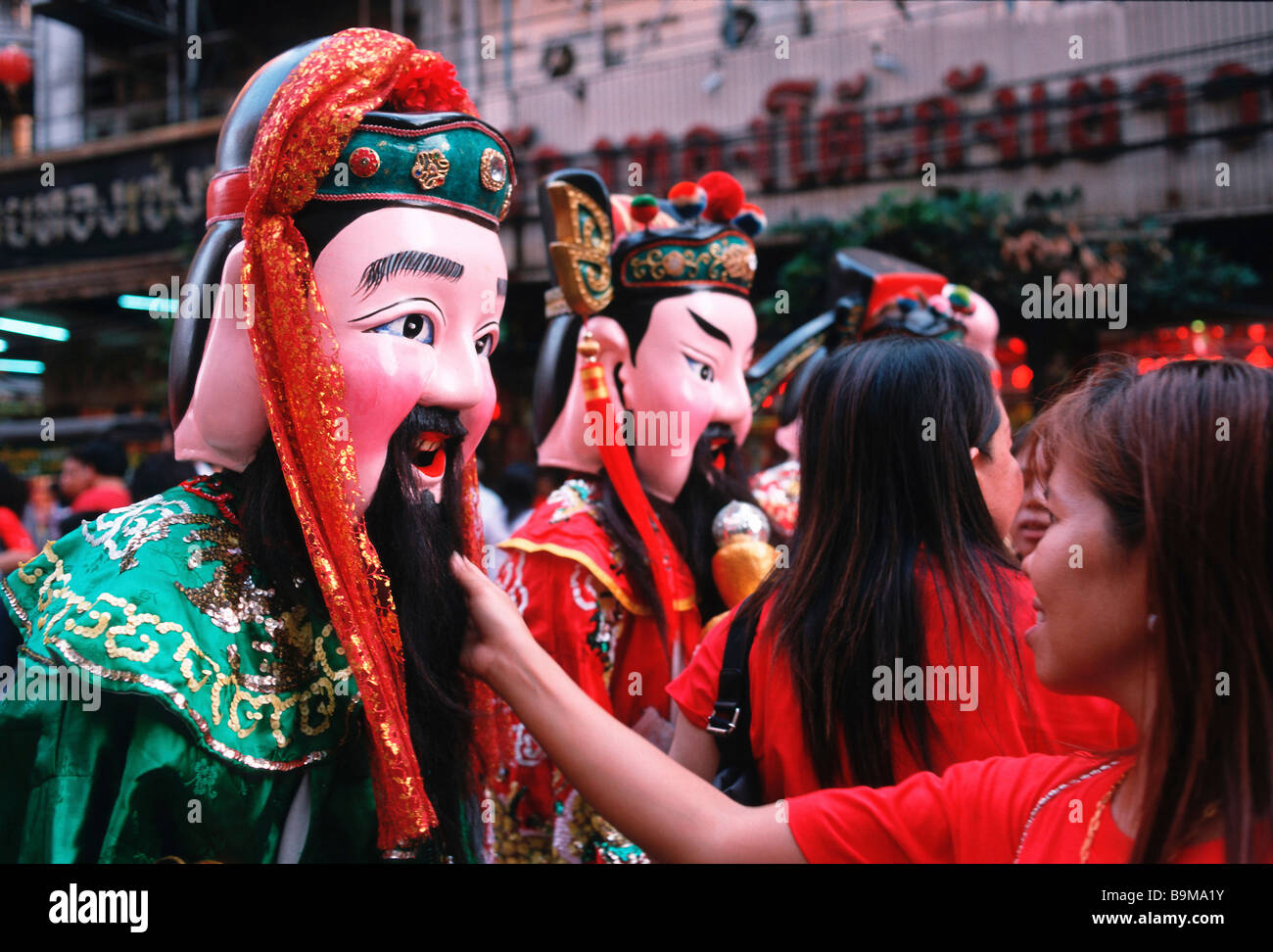 Traditional Chinese New Year ceremony, Bangkok, Thailand Stock Photo ...