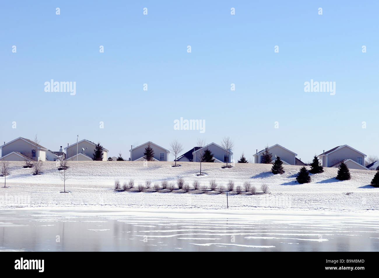 Winter suburbs snow hi-res stock photography and images - Alamy