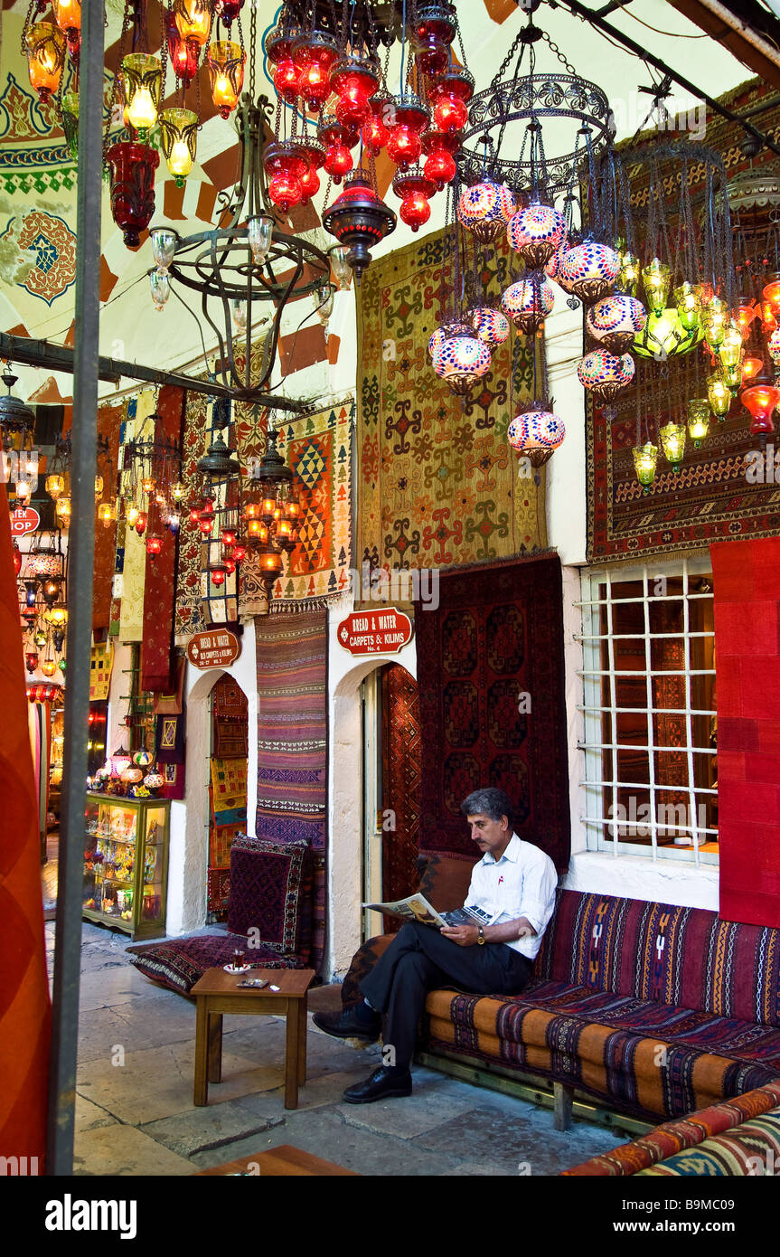 Turkey, Istanbul, Grand Bazaar district, Cafe Nargile ve çay Baheçesi ...