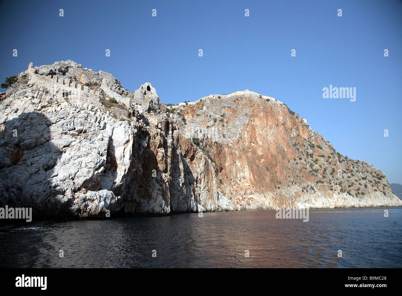 RED CLIFFS PAMPHYLIA TURKEY ALANYA TURKEY 17 November 2007 Stock Photo ...