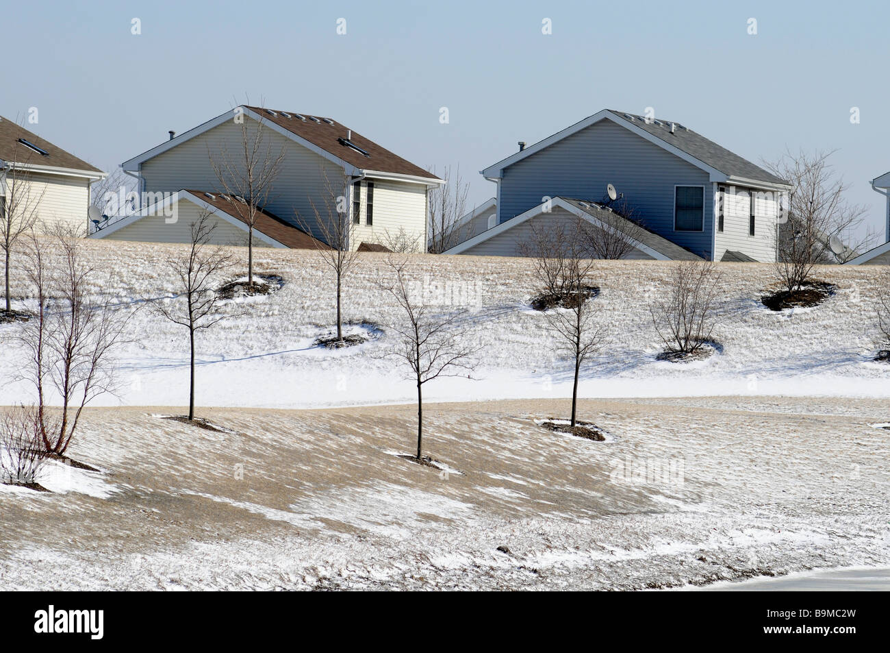 A suburban subdivision in winter Stock Photo - Alamy