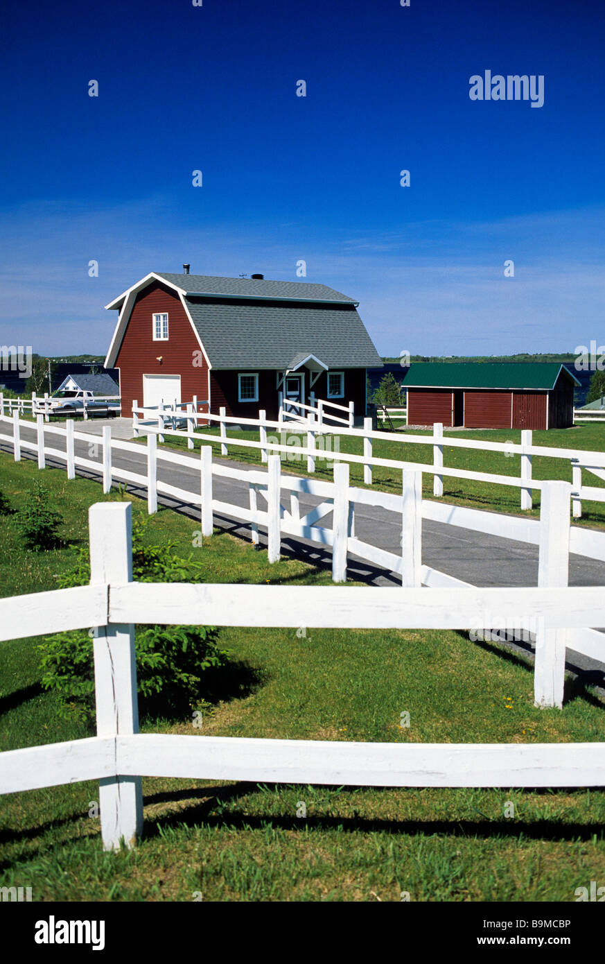 Canada, Quebec province, Saguenay region, Saguenay, house by a farm ...