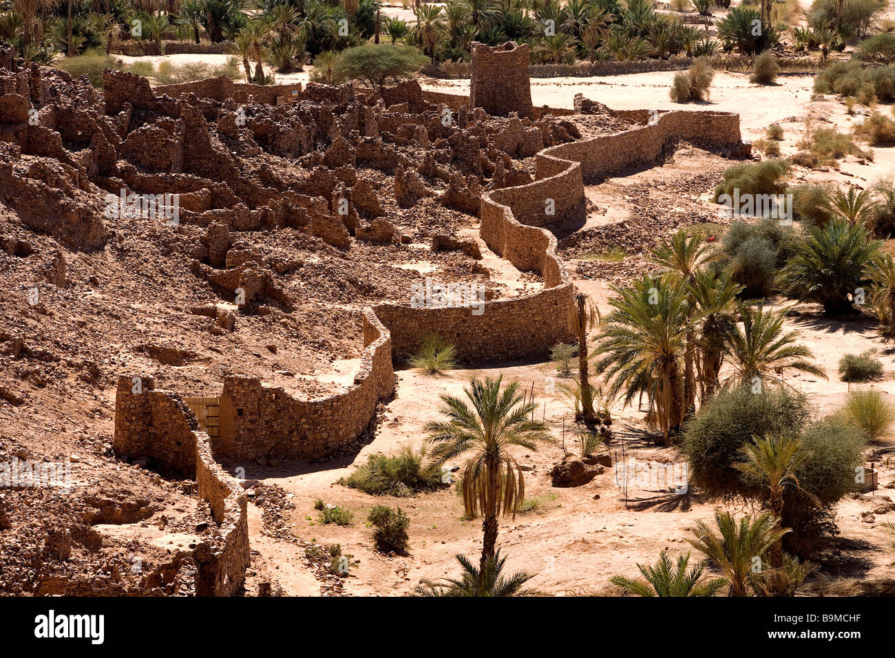 Mauritania, Adrar, Ouadane, old town ruins, classified as World ...