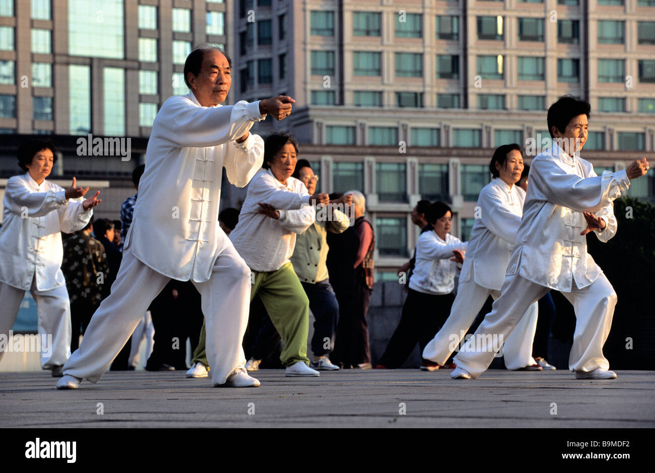 China, Shanghai, morning exercises on the Bund Stock Photo - Alamy