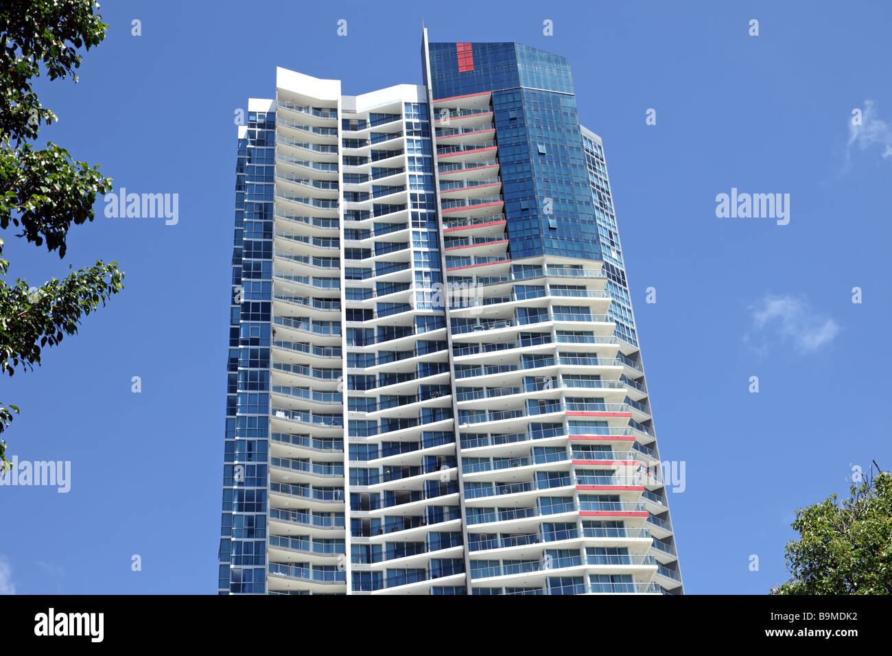 Residential apartment building against a blue sky Stock Photo - Alamy