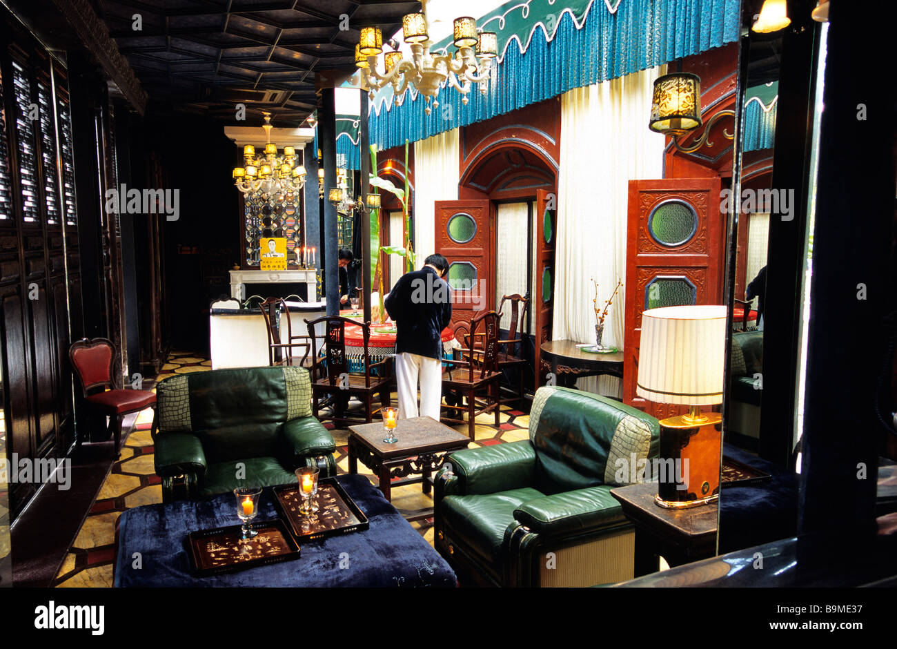 China, Shanghai, Yongfoo Elite restaurant and lounge in the former G.B ...