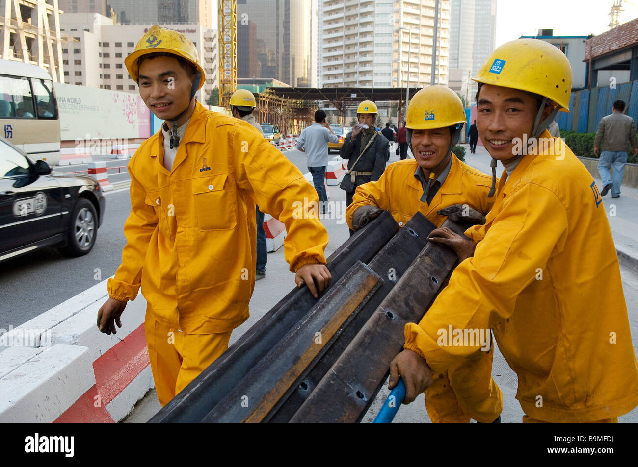 China, Beijing, construction site in Central Business District to the ...