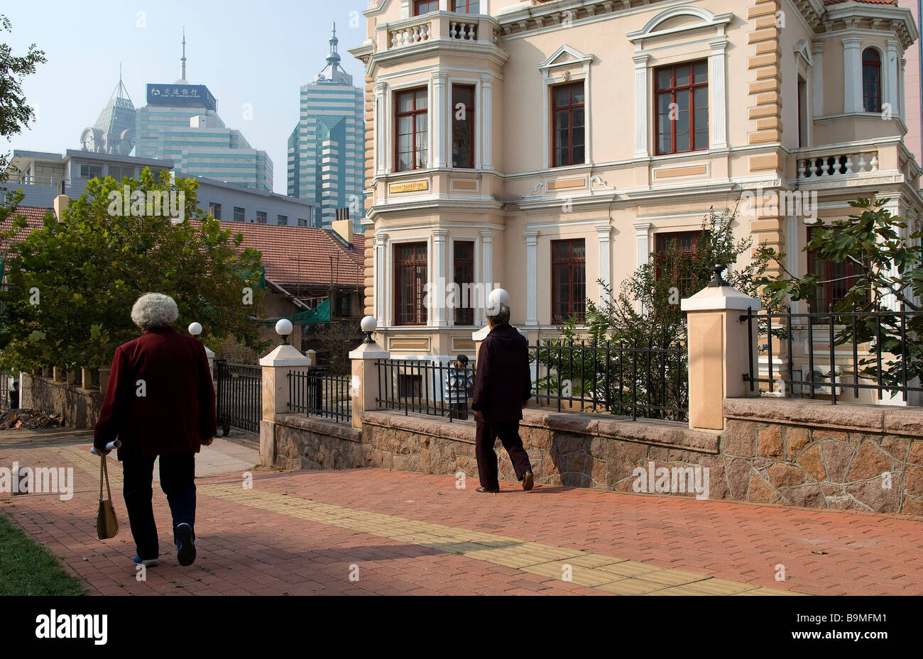 China, Shandong province, Qingdao, German architecture in the old town ...