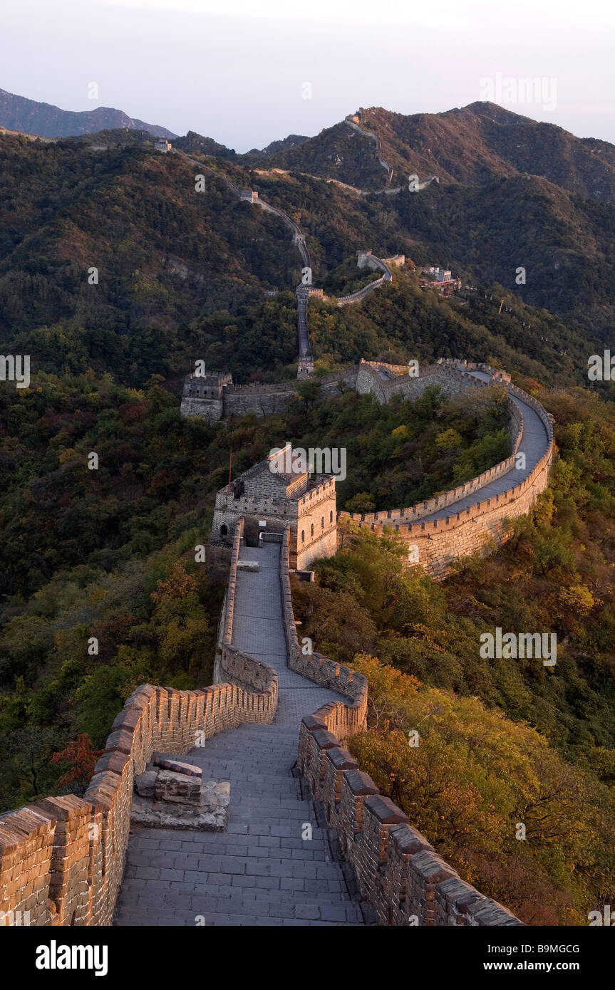 China, Beijing municipality, Huairou District, the Great Wall at ...