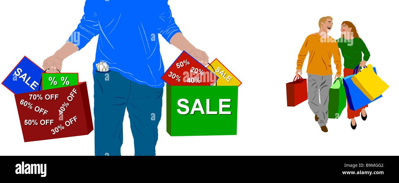 discount shopping people Stock Photo - Alamy