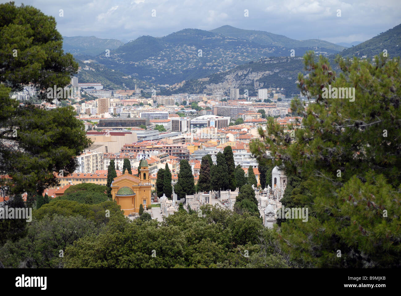 A view over the Old Town of Nice from the Chateau Nice France Cote D ...