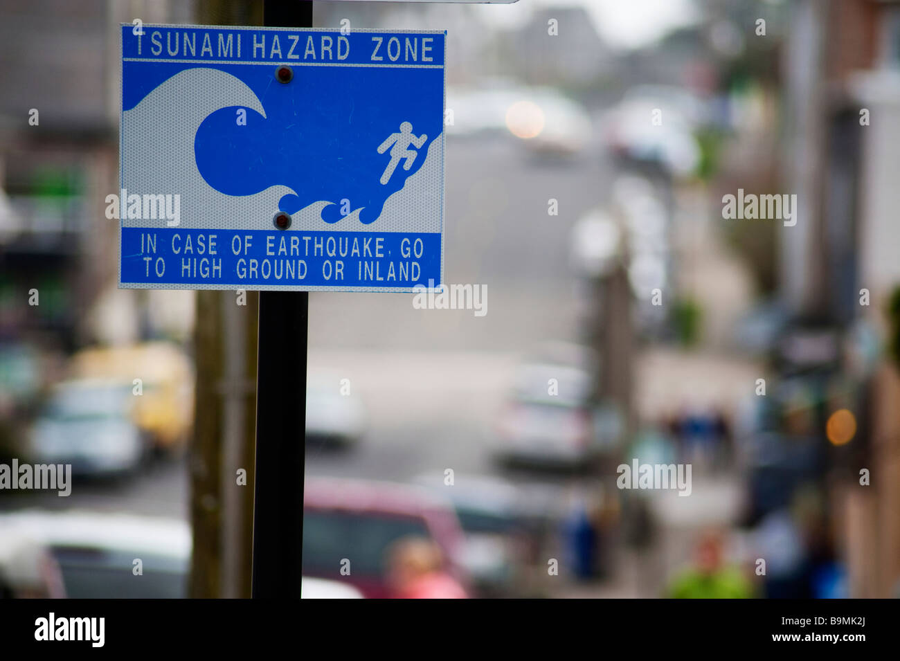 Tsunami warning sign hi-res stock photography and images - Alamy