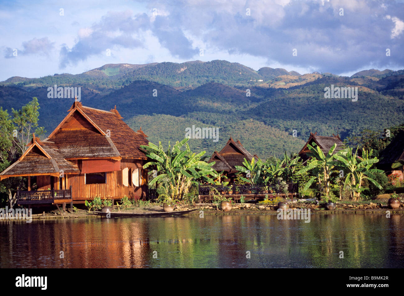 Myanmar (Burma), Shan state, Lac Inle, Inle Princess Resort Stock Photo ...